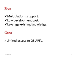 Cross Platform Mobile Application Development | PPTX
