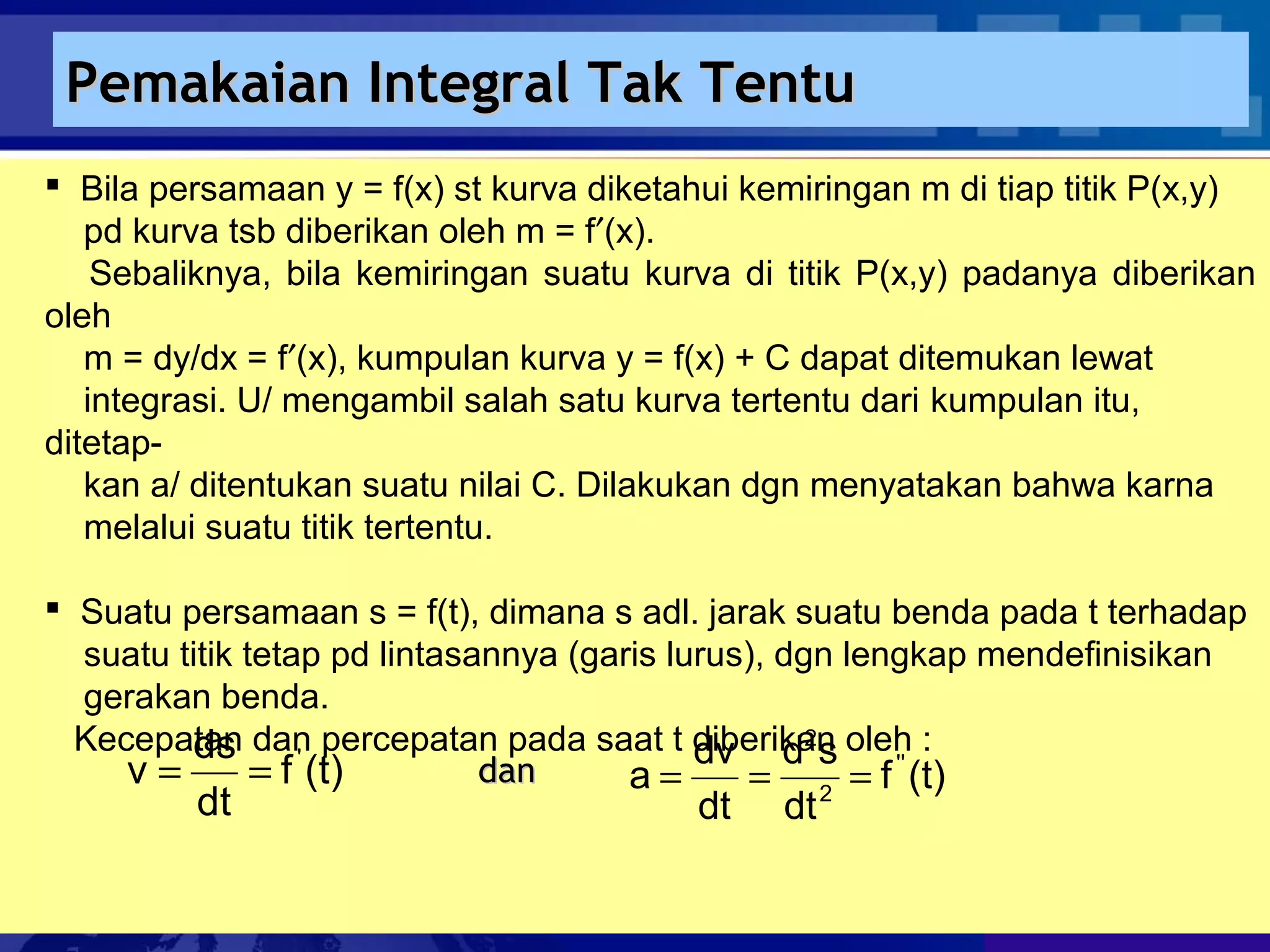 Pp 15(integral tak tentu) | PPT