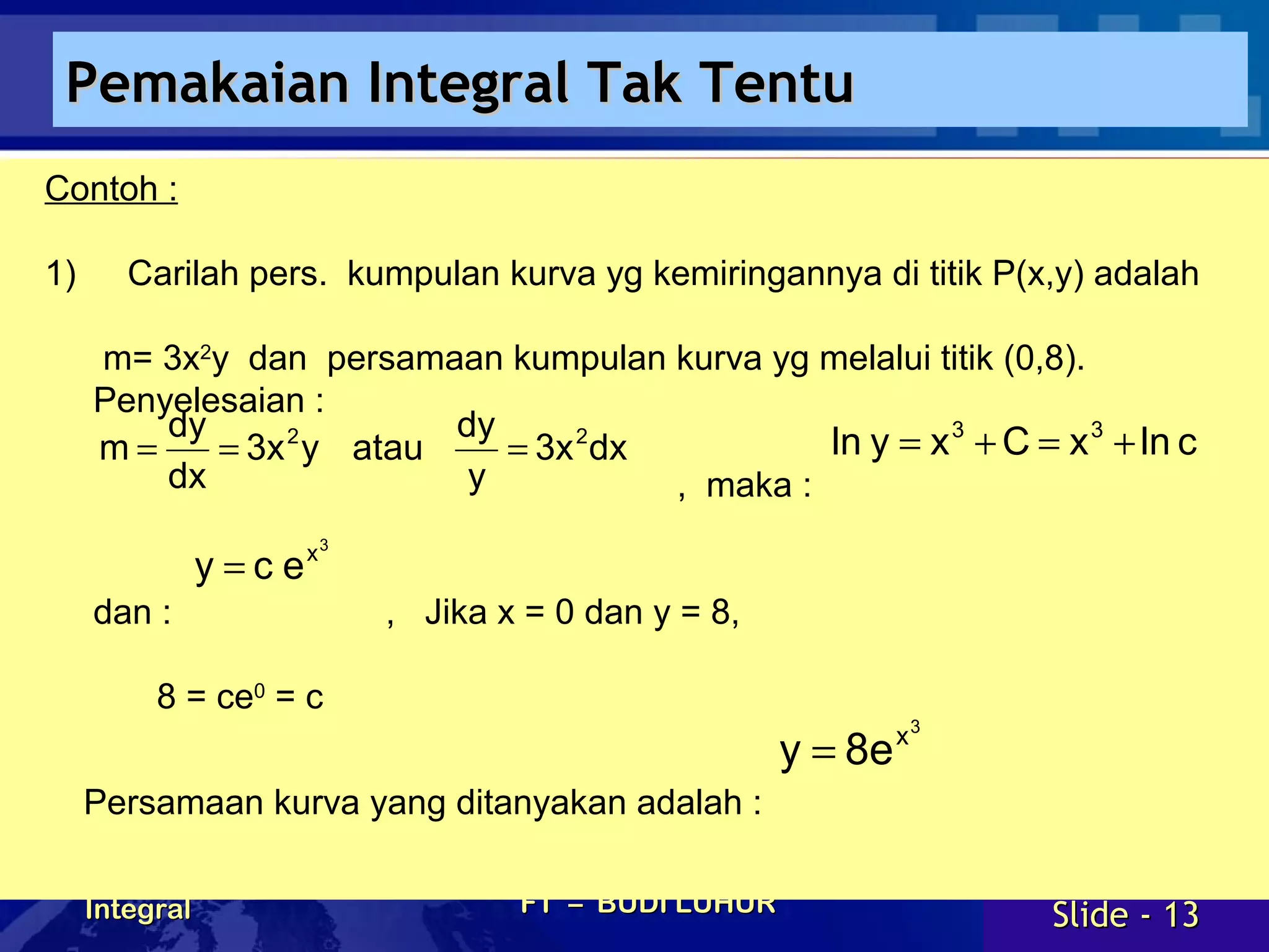 Pp 15(integral tak tentu) | PPT