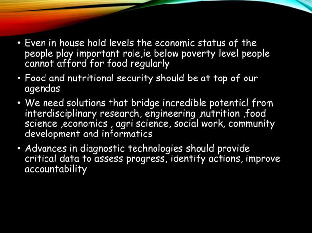 assessing food and nutritional security | PPT