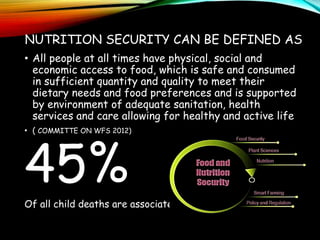 assessing food and nutritional security | PPTX