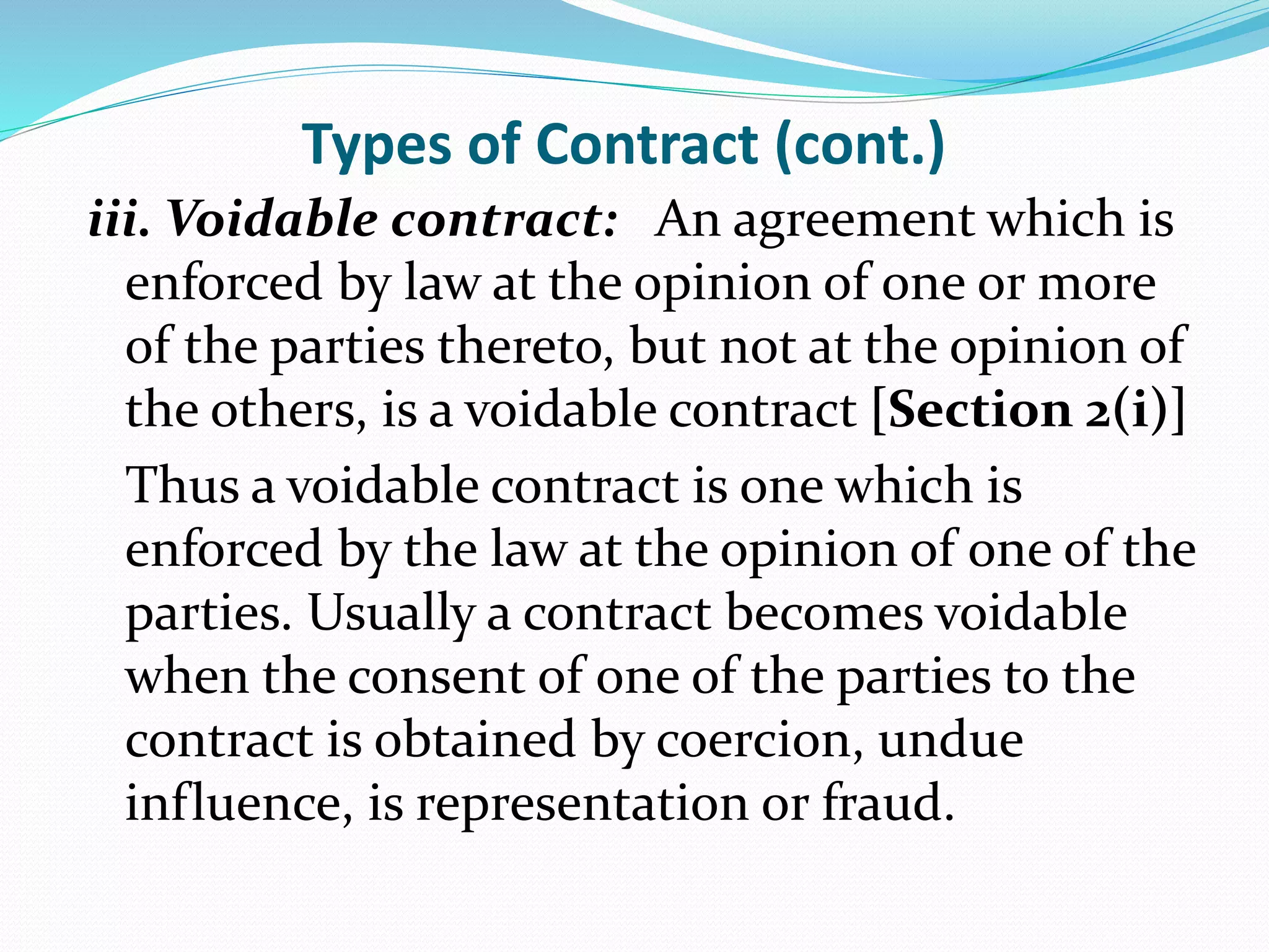 Contract and types of Contract | PPT