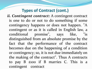 Contract and types of Contract | PPT
