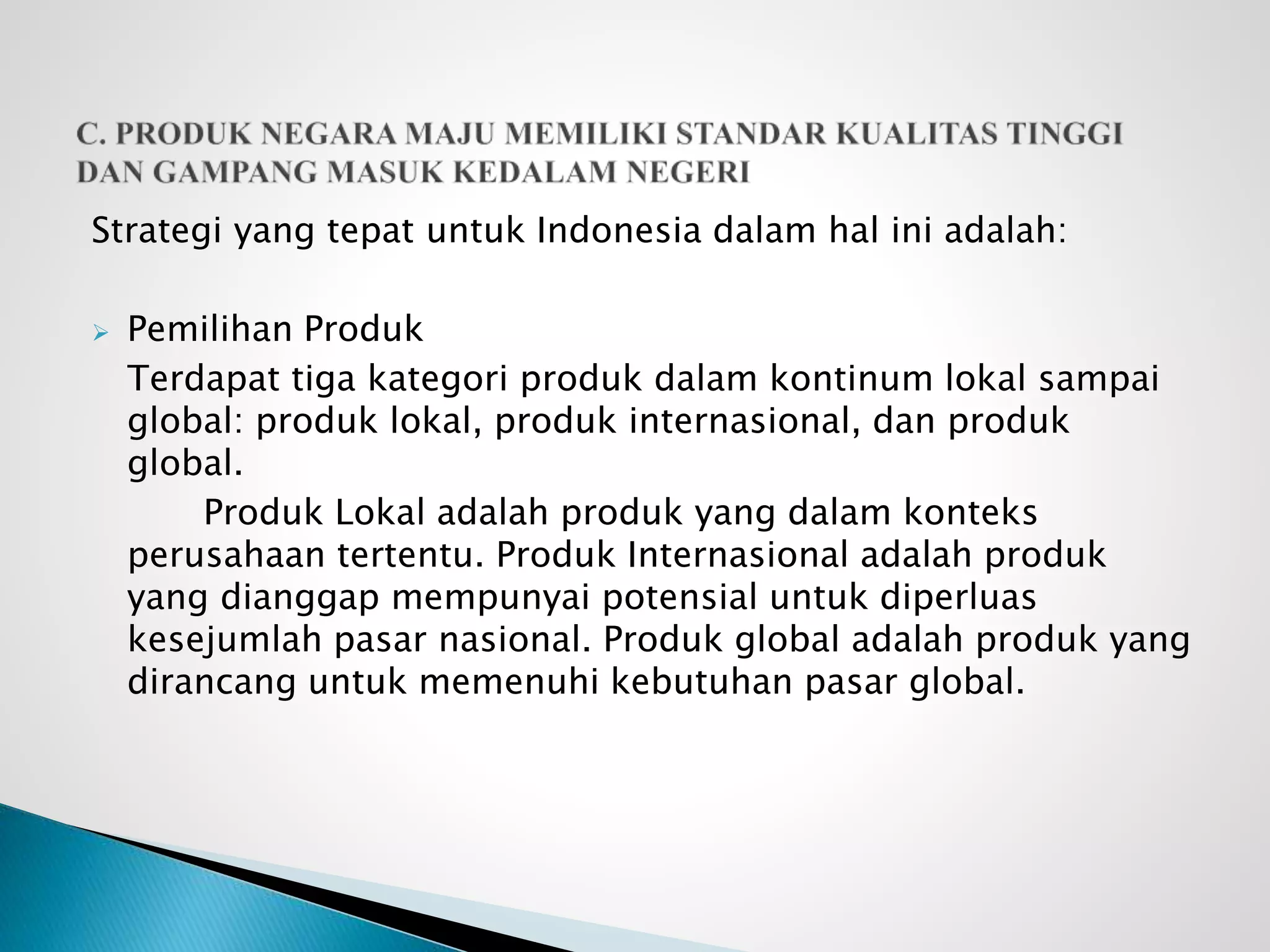 Strategi Indonesia dalam memenangi persaingan Global | PPTX