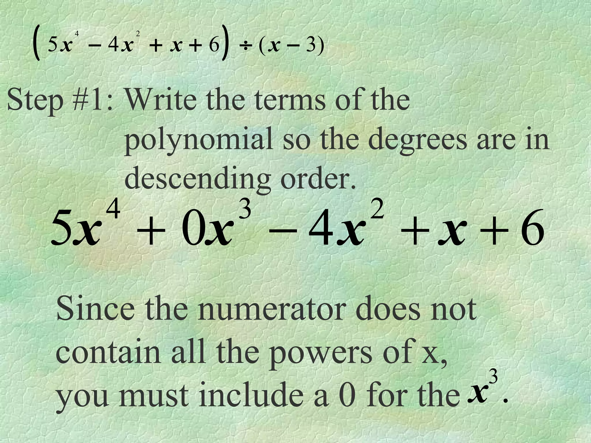 Division of Polynomials | PPT
