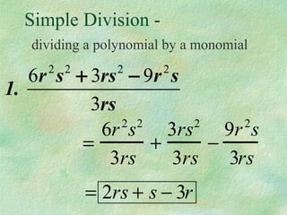 Division of Polynomials | PPT
