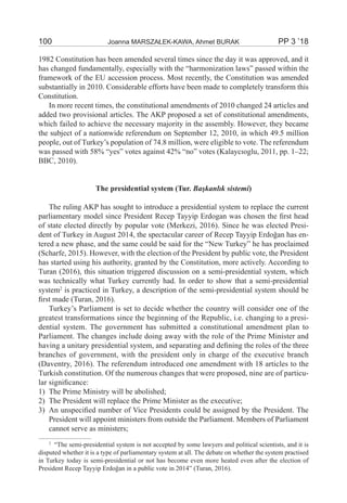 The Political System of the Republic of Turkey, Past and Present | PDF