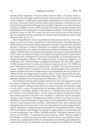 The process of shaping regional policy in Poland | PDF