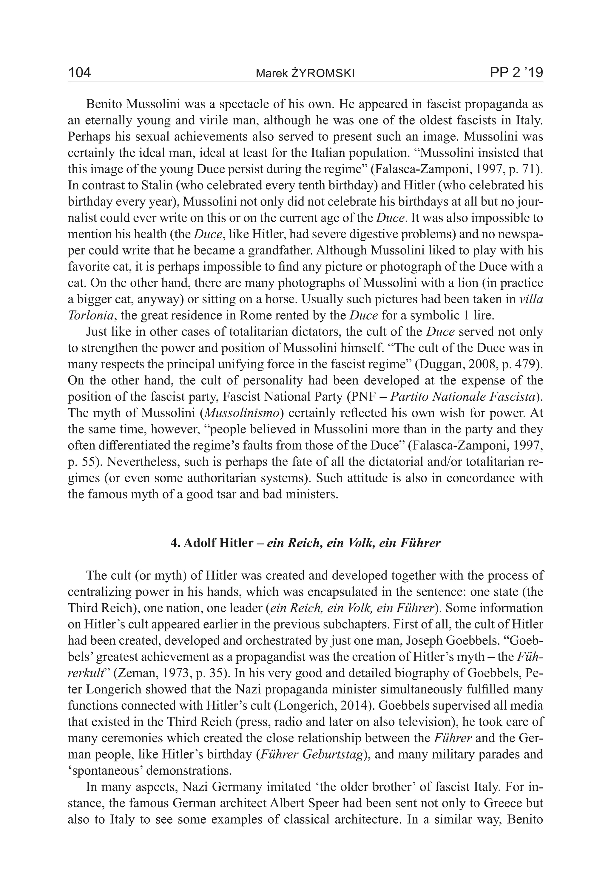 The cult of personality as an important feature of totalitarian ...