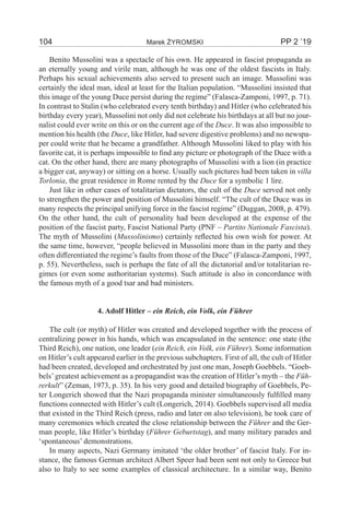 The cult of personality as an important feature of totalitarian ...