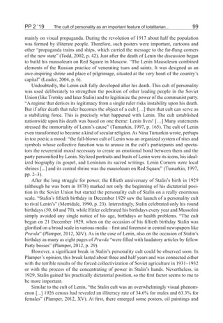 The cult of personality as an important feature of totalitarian ...