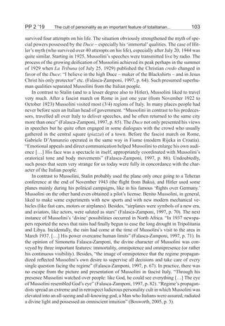 The cult of personality as an important feature of totalitarian ...