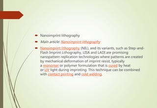 Nano-lithography | PPTX