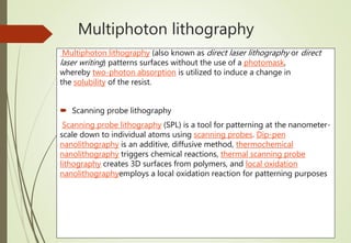 Nano-lithography | PPTX