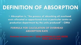 Overhead costing and machine hour rate | PPT