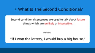 Second conditionals rules and exercises to doing | PPT