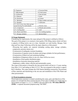 CNG station construction project report. | DOC