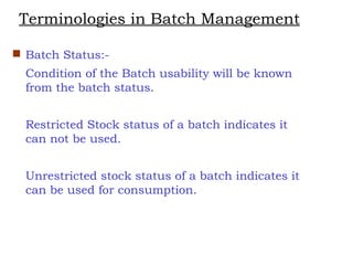 Pp batch management-presentation | PPT
