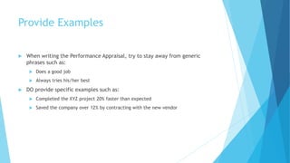 Delivering Effective Performance Appraisals | PPT