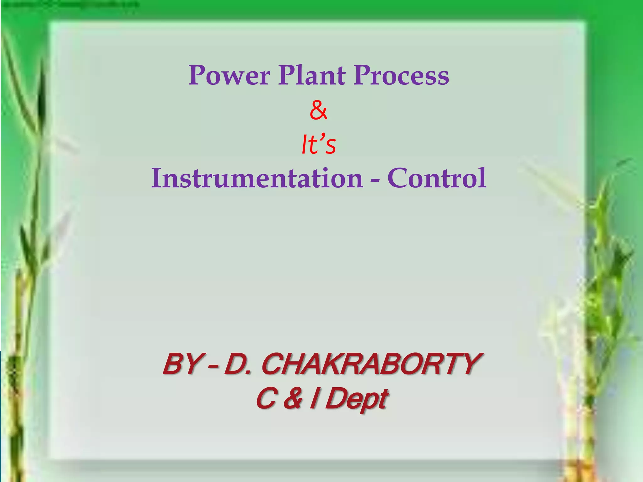 Power Plant Instrumentation & Control | PPTX