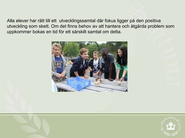 Elevledda utvecklingssamtal på S:t Olofs skola | PPT
