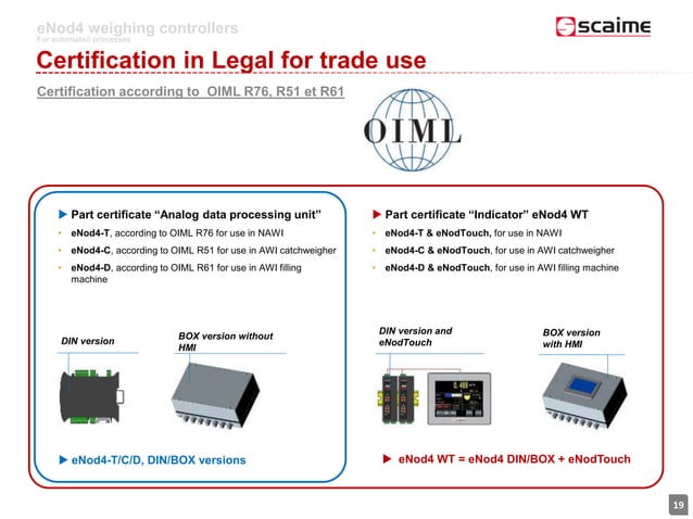SCAIME eNod4: weighing controllers range for process automation | PPTX