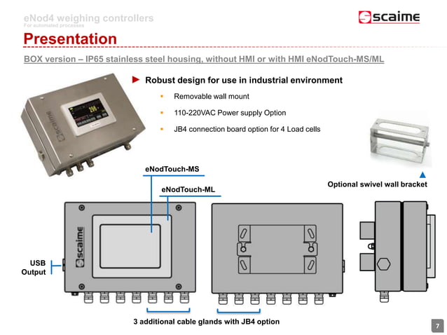 SCAIME eNod4: weighing controllers range for process automation | PPTX