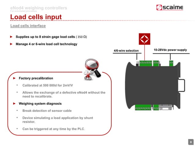 SCAIME eNod4: weighing controllers range for process automation | PPTX