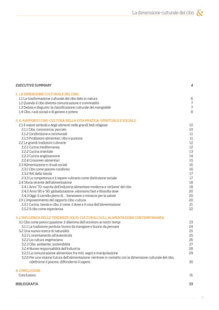 Position paper: La dimensione culturale del cibo | PDF