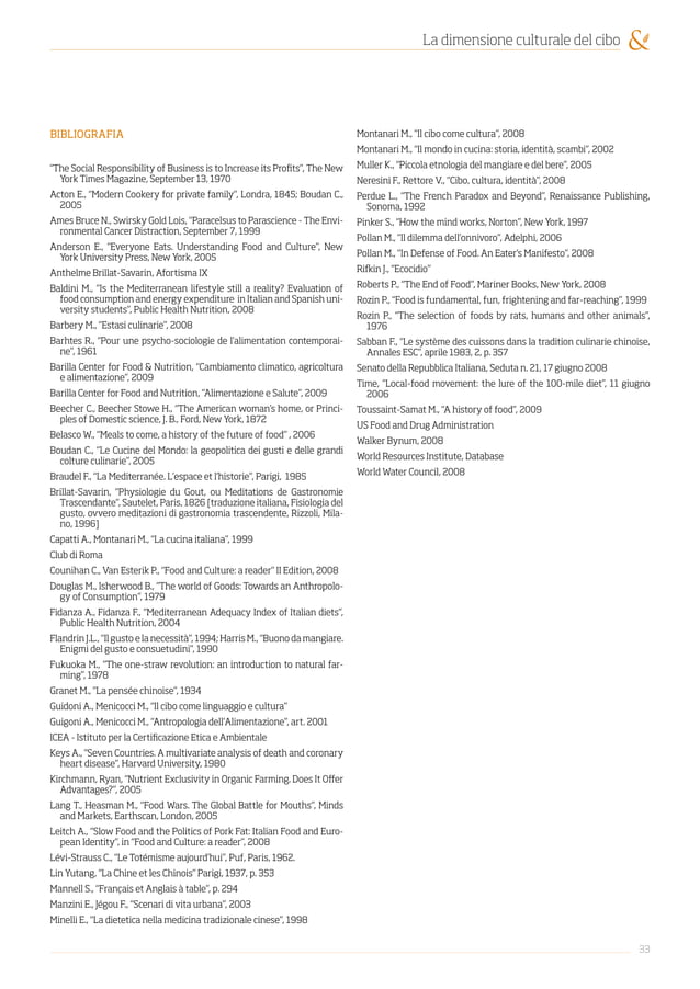 Position paper: La dimensione culturale del cibo | PDF