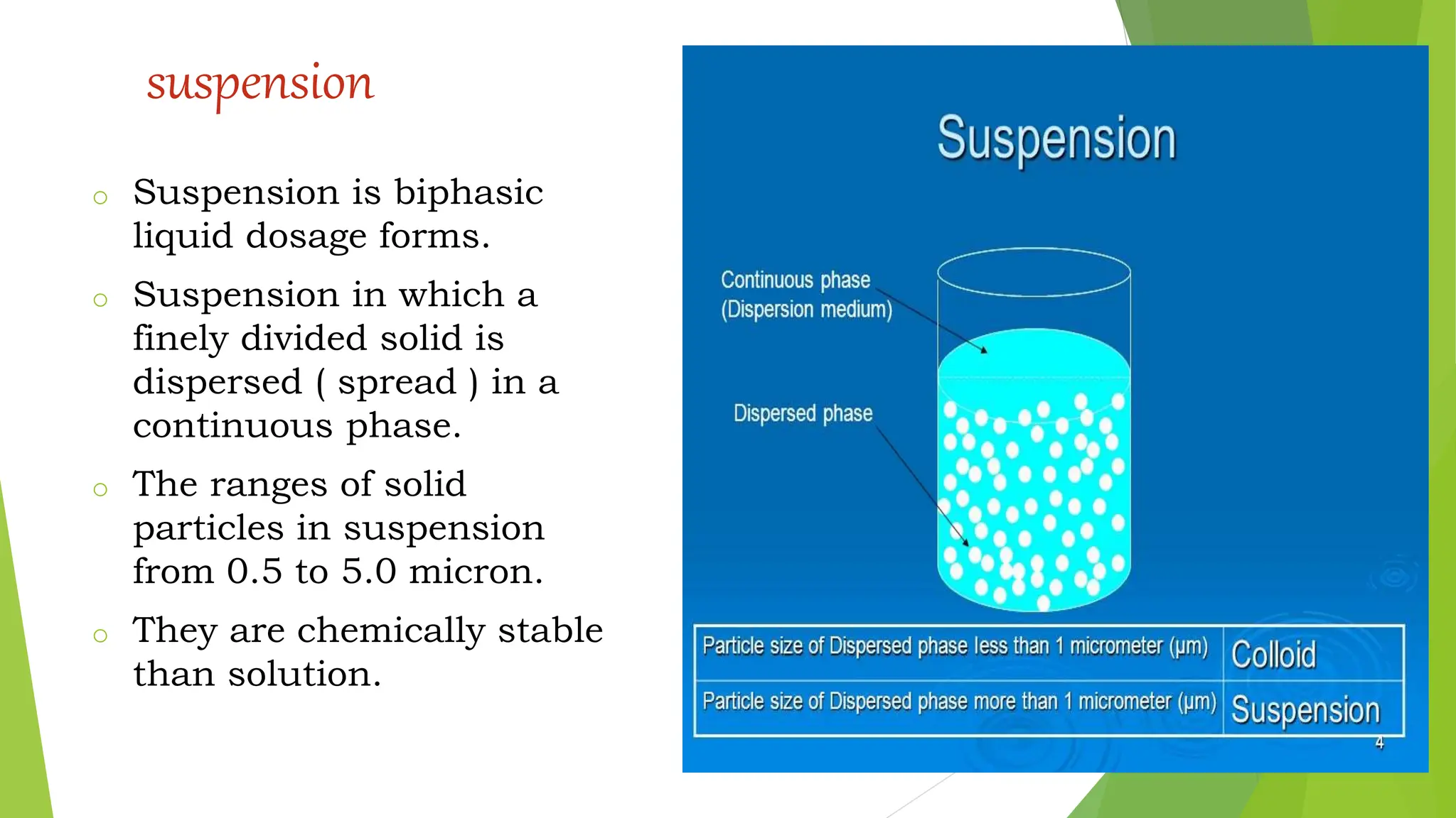 Coarse dispersion.suspension and their characteristics, properties | PPTX