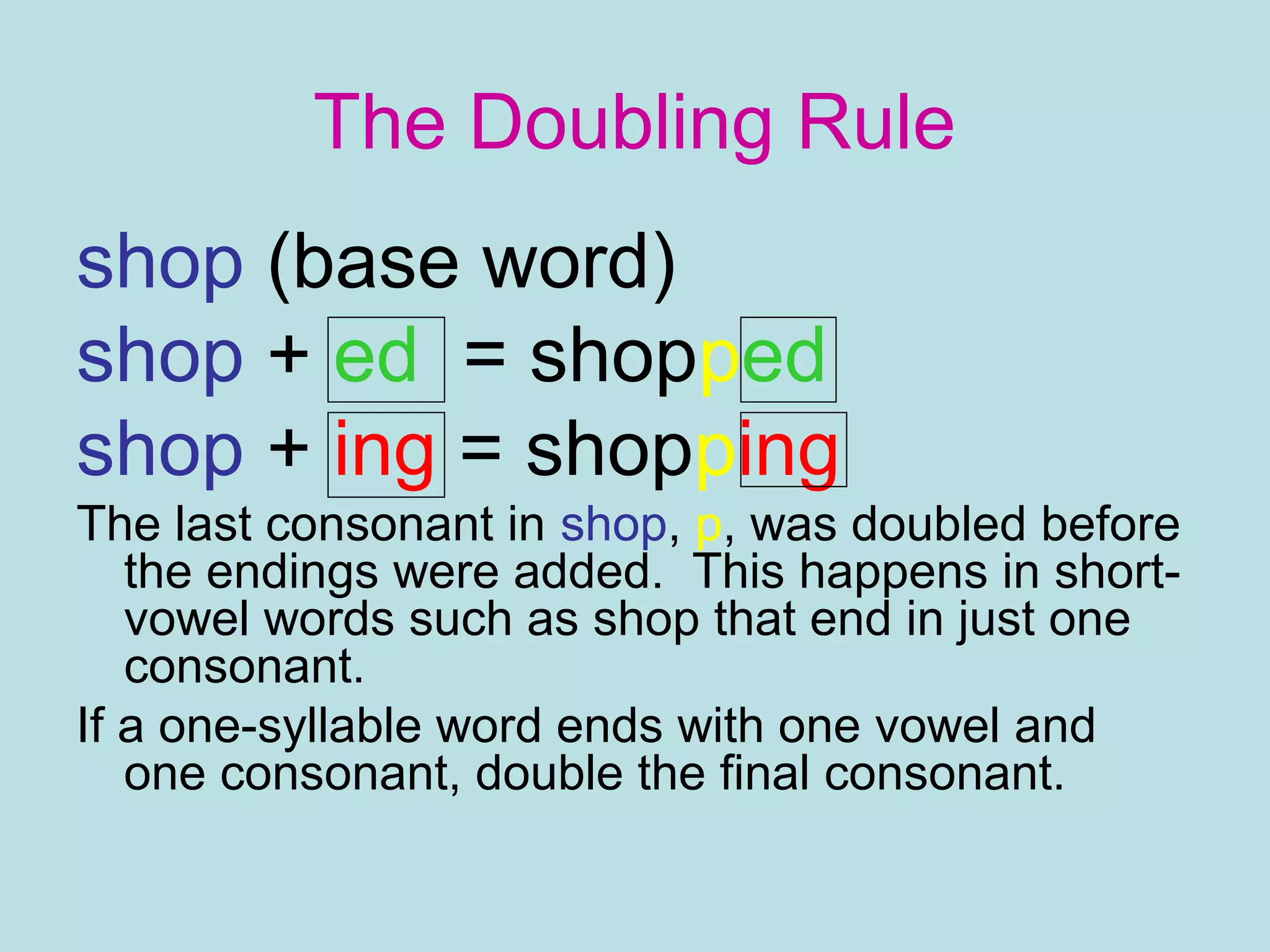 Pp inflected endings | PPT