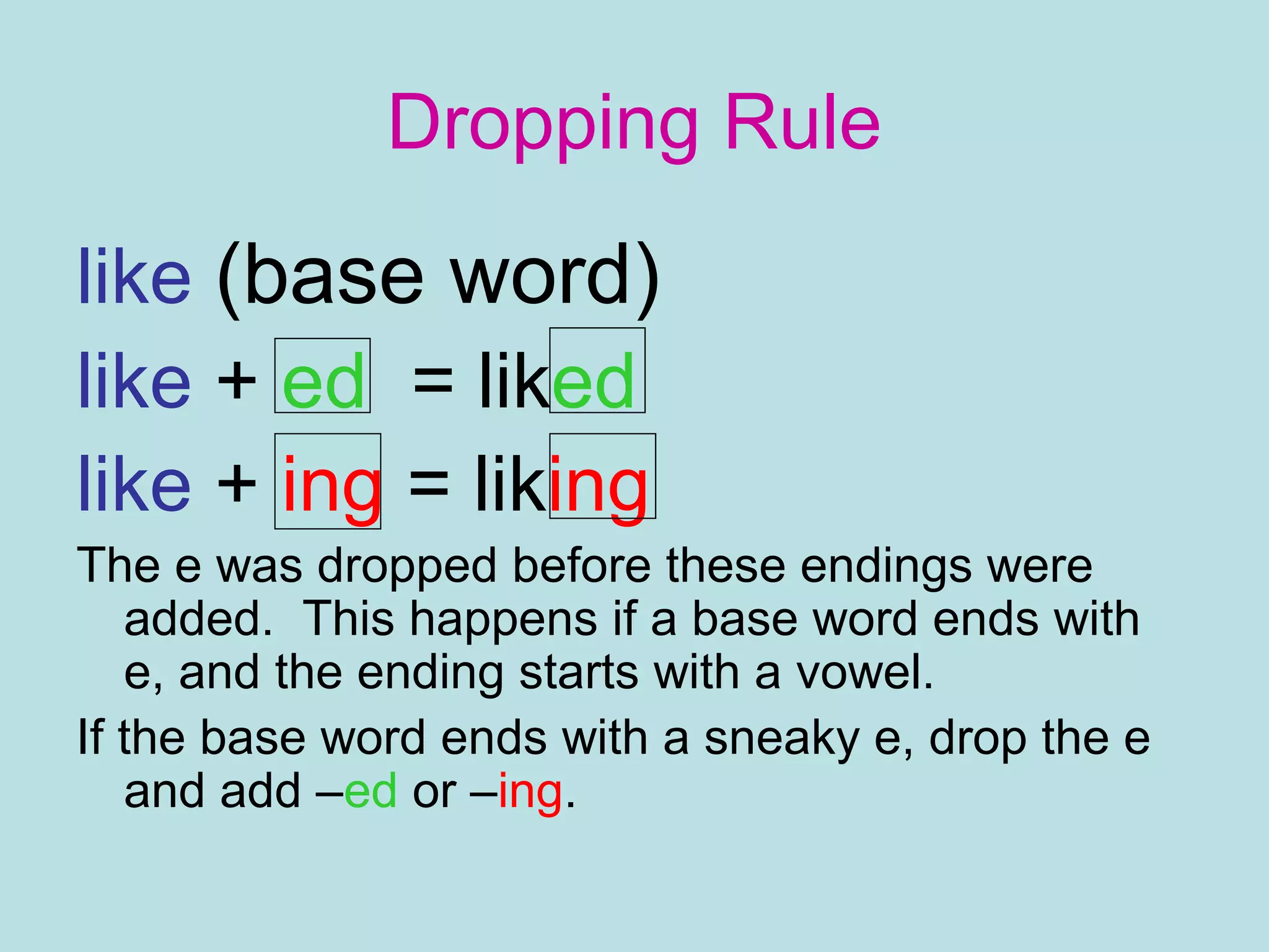 Pp inflected endings | PPT