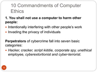 why ethics computer ethics 10 commandments.pptx