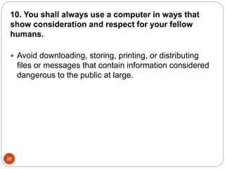 why ethics computer ethics 10 commandments.pptx