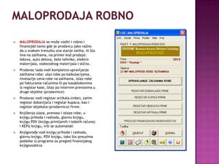 Program za knjigovodstvo za maloprodaju | PPSX