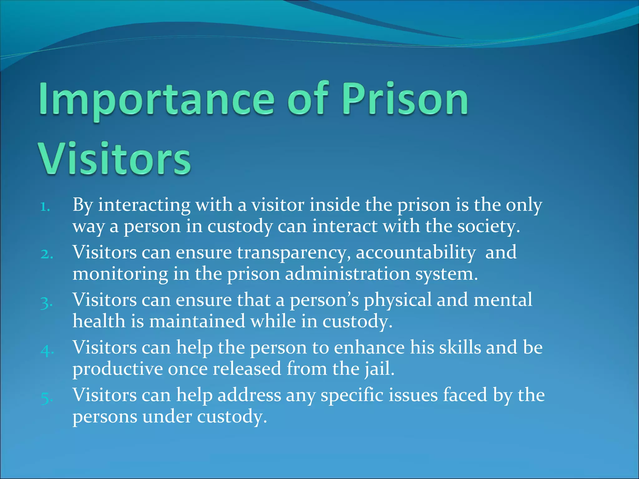 Pp medical facilities and visiting system in prisons in india | PPT