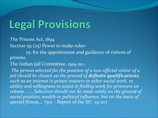 Pp medical facilities and visiting system in prisons in india | PPT | Law