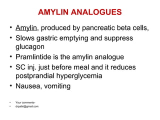 Pp oral hypoglycemic agents | PPT