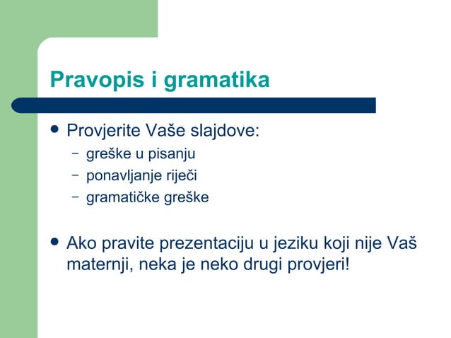 Savjeti za kreiranje PowerPoint prezentacije | PPT