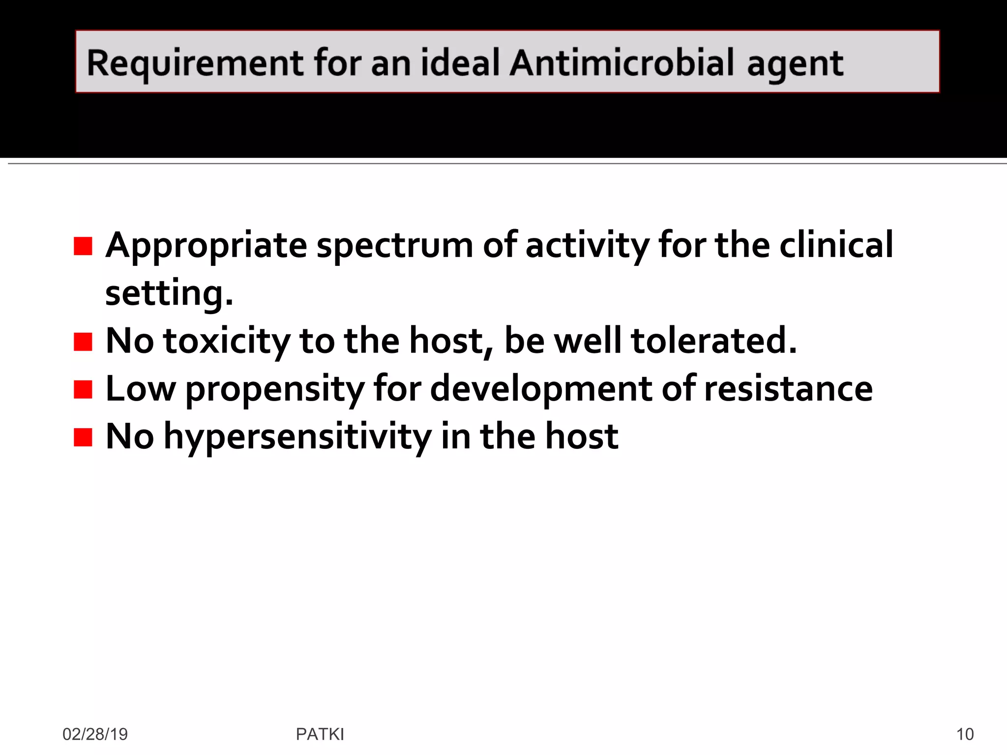 Pp principles of antimicrobial drugs | PPT