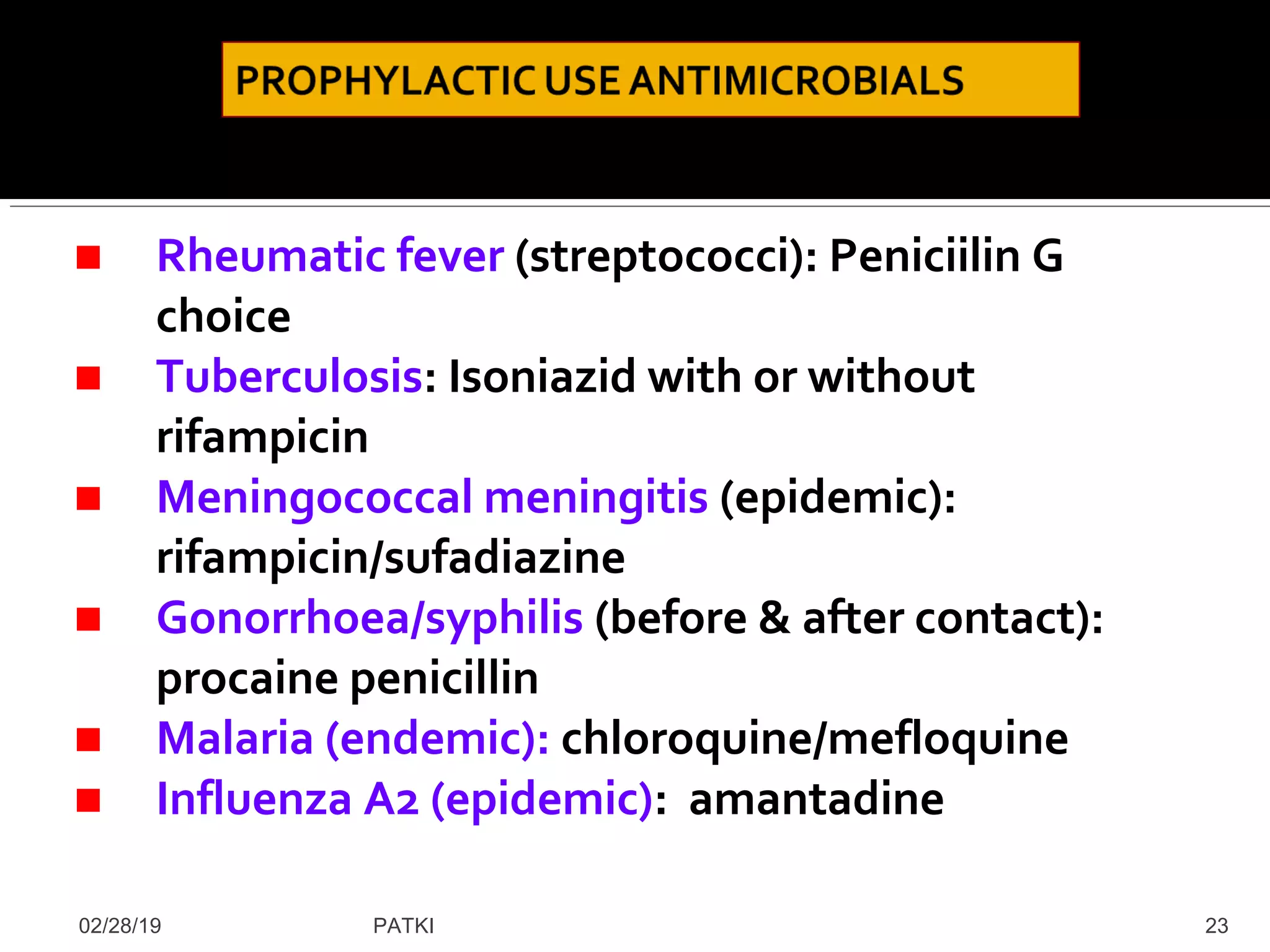 Pp principles of antimicrobial drugs | PPT