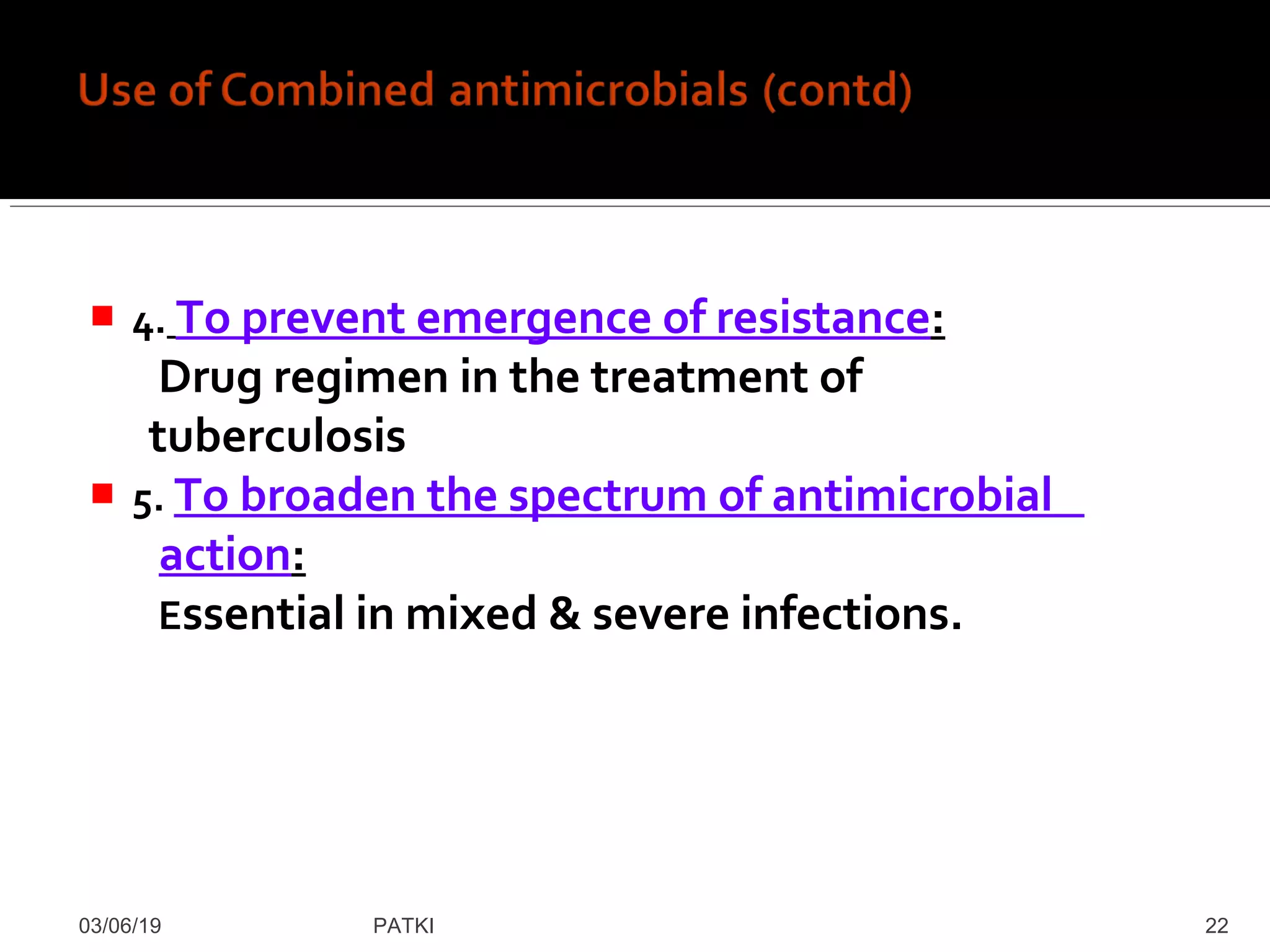 Pp principles of antimicrobial drugs | PPT