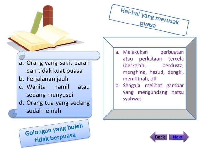 PPT Tentang puasa di bulan Ramadhan dan ketentuannya | PPTX