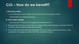 CLIL workshop: Studying abroad – advantages & considerations | PPTX ...