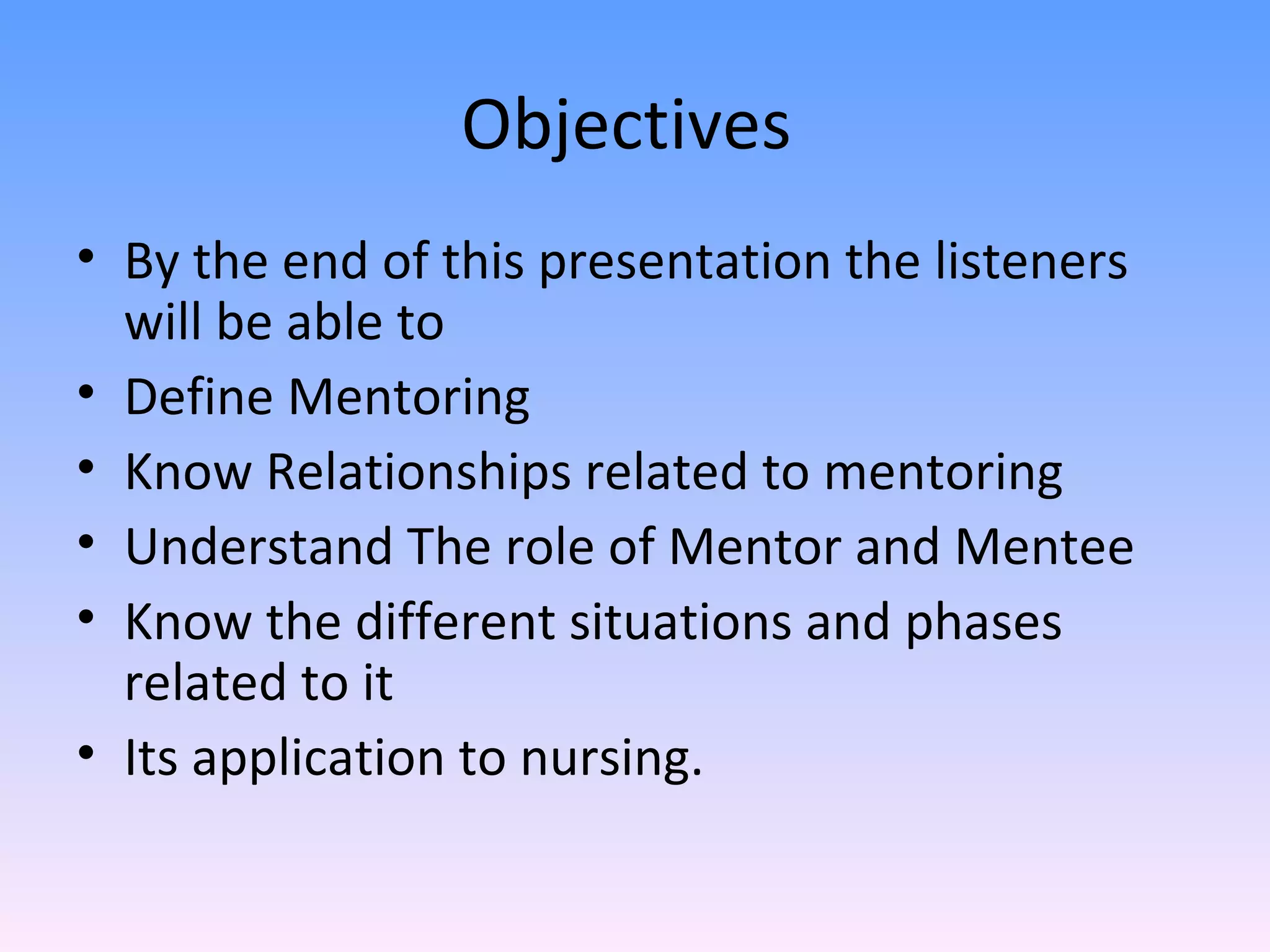 mentorship in nursing | PPT