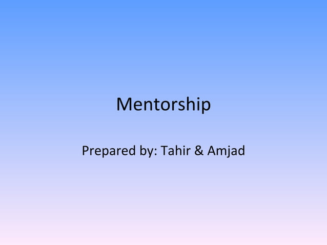 mentorship in nursing | PPT | Careers