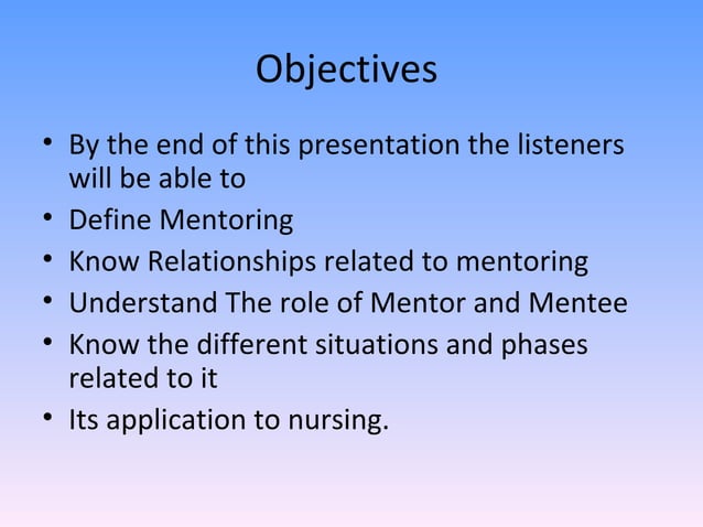 mentorship in nursing | PPT | Careers