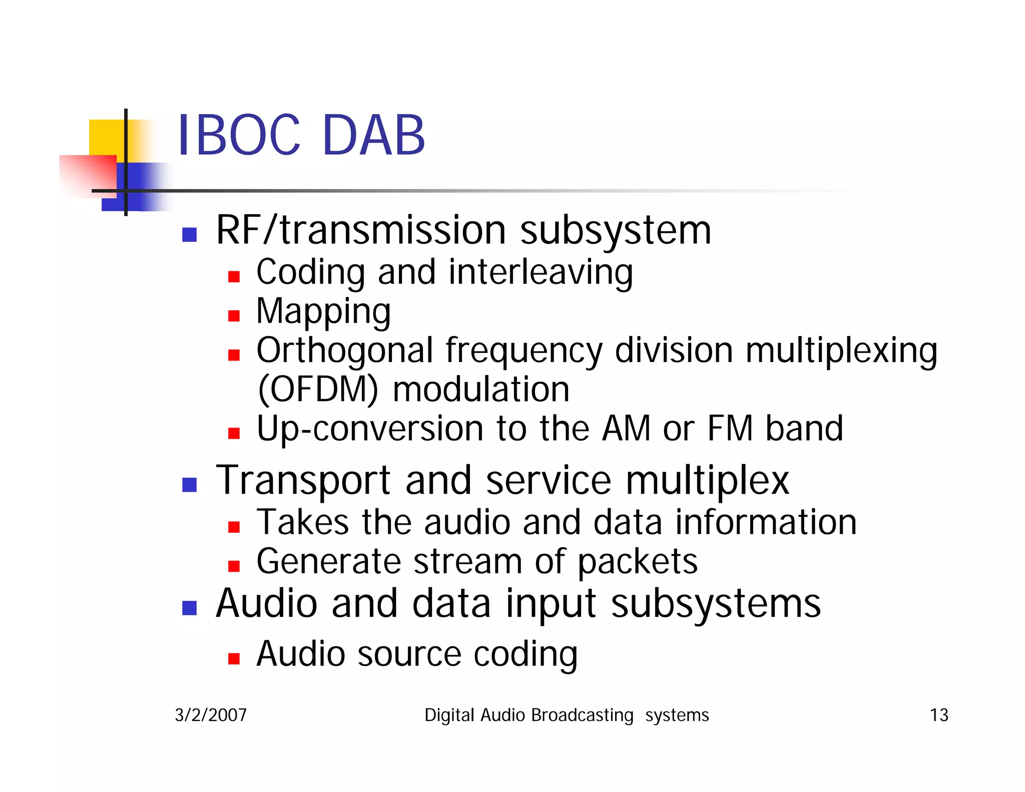 digital audio broadcasting | PDF