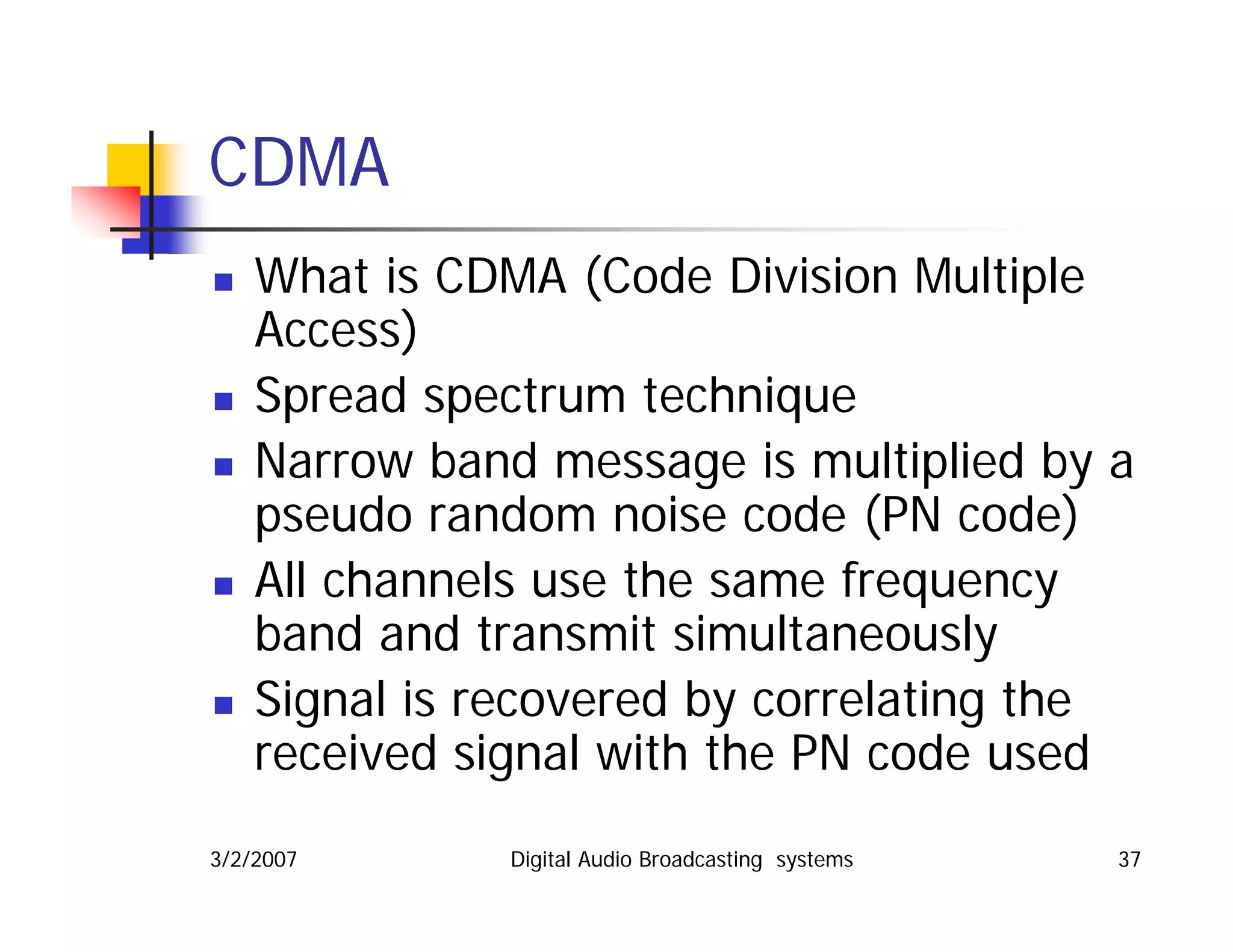 digital audio broadcasting | PDF